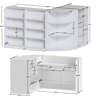 Ebern Designs L-shaped Reception Desk With Counter, Glass Retail ...