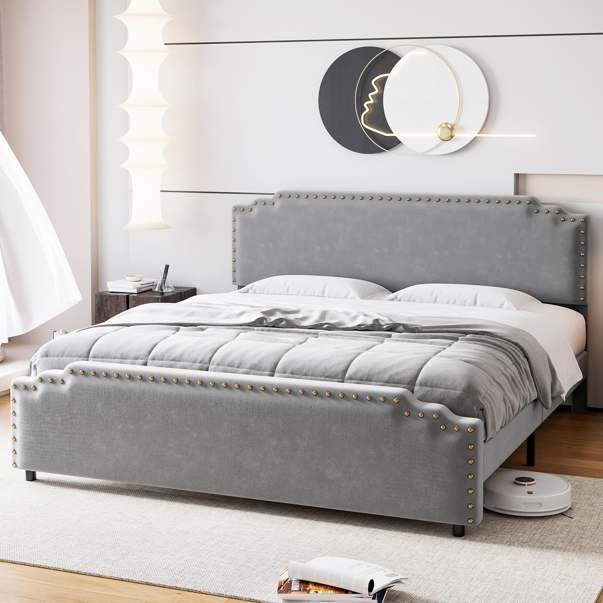 House of Hampton® Hanzlah Upholstered Bed & Reviews | Wayfair