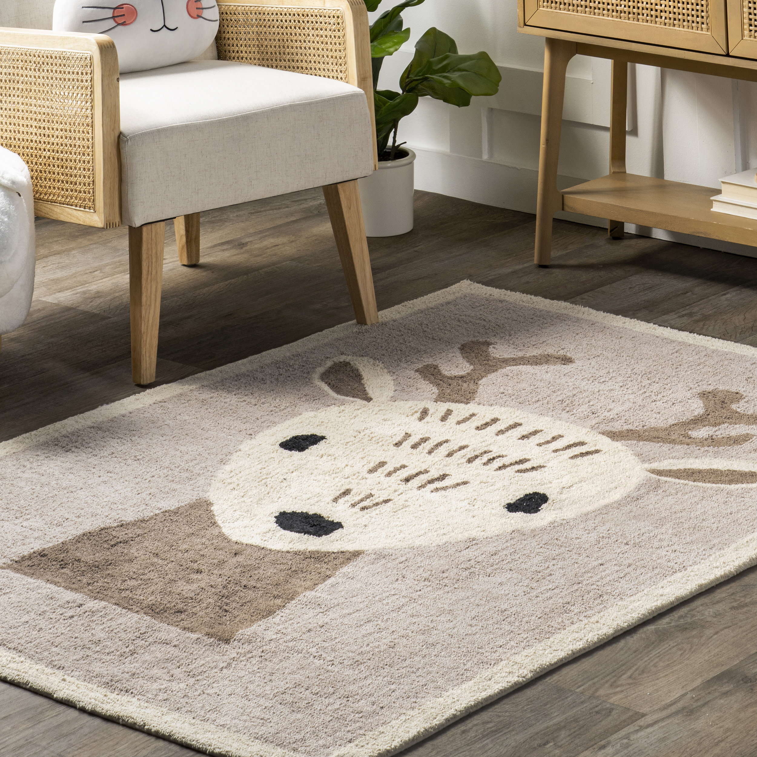 Trinx Fawn Machine Washable Area Rug ampersandReviews - Wayfair Canada