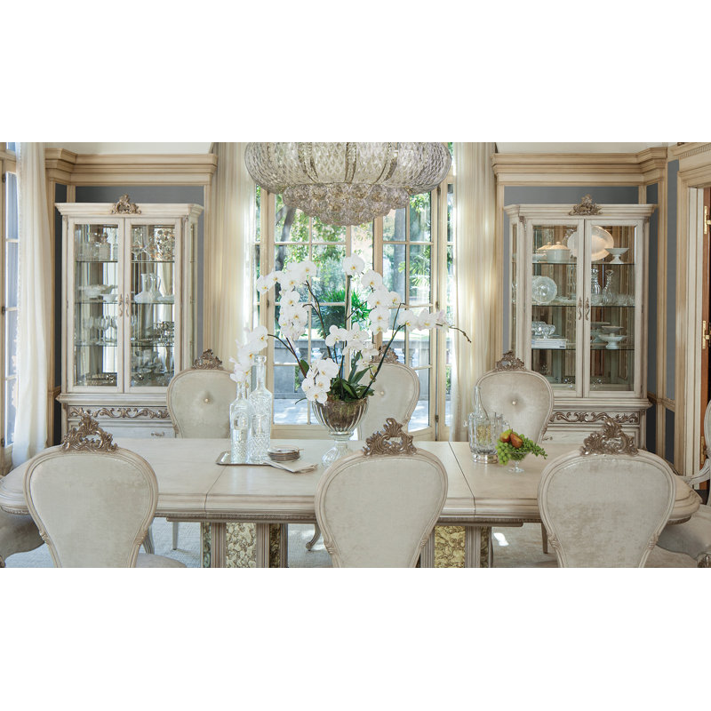 Michael Amini Platine de Royale Lighted China Cabinet | Wayfair