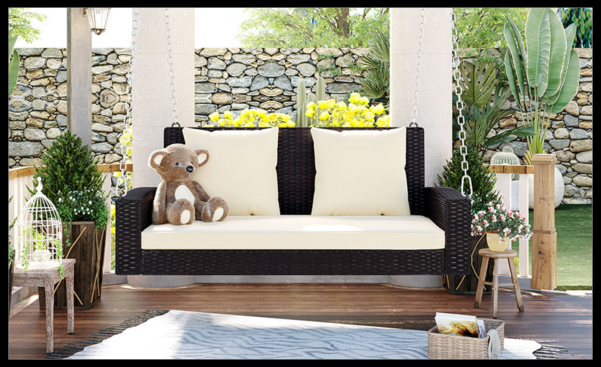 Winston Porter Shannah 2 Person Porch Swing - Wayfair Canada