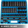 Ivy Bronx Impact Socket Set 1/2 Inches 43 Piece Impact Sockets ...