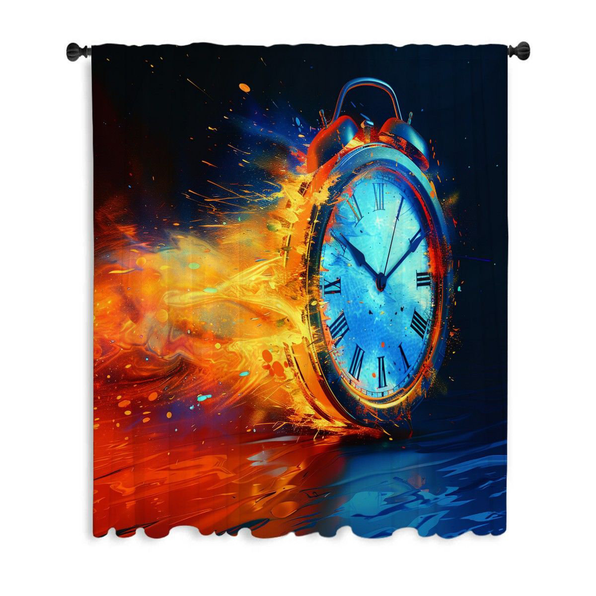VisionDecor Alarm Clock Window Curtains, Concept Blockout & Sheer ...