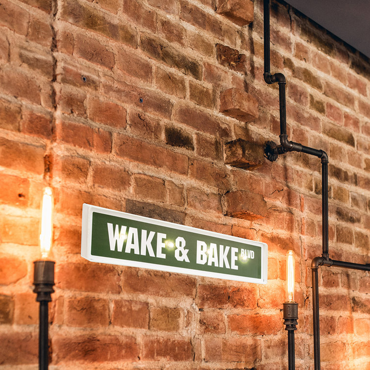 Winston Porter Wake and Bake LED Marquee Sign & Reviews | Wayfair