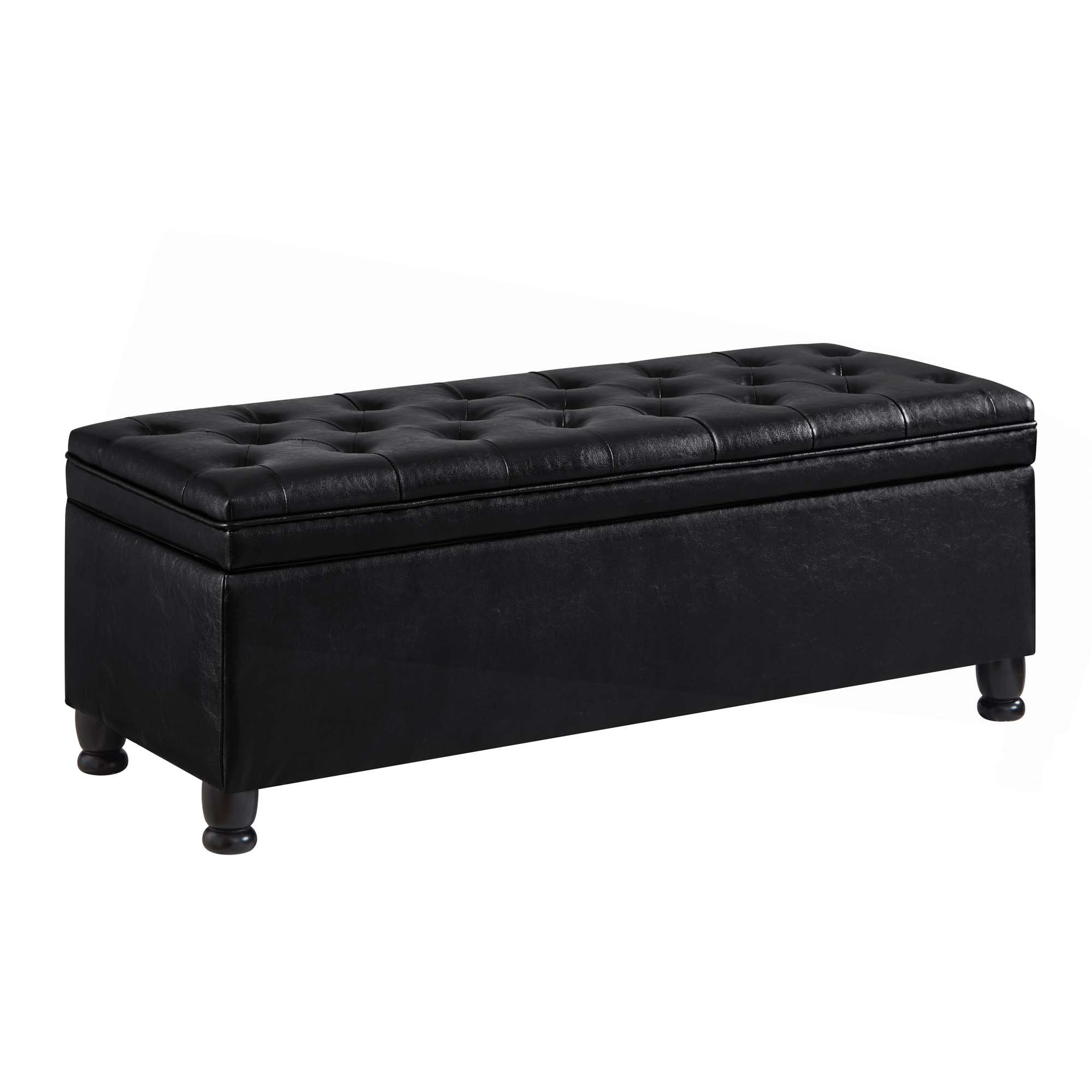 Alcott Hill® Upholstered Tufted Button Storage Bench Linen Fabric Entry ...