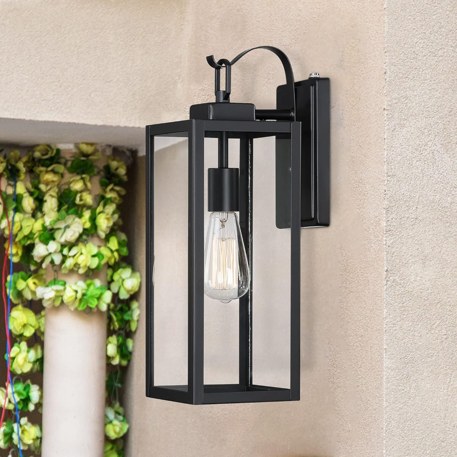 17 Stories Large Size Outdoor Wall Lights, Dusk To Dawn Matte Black ...