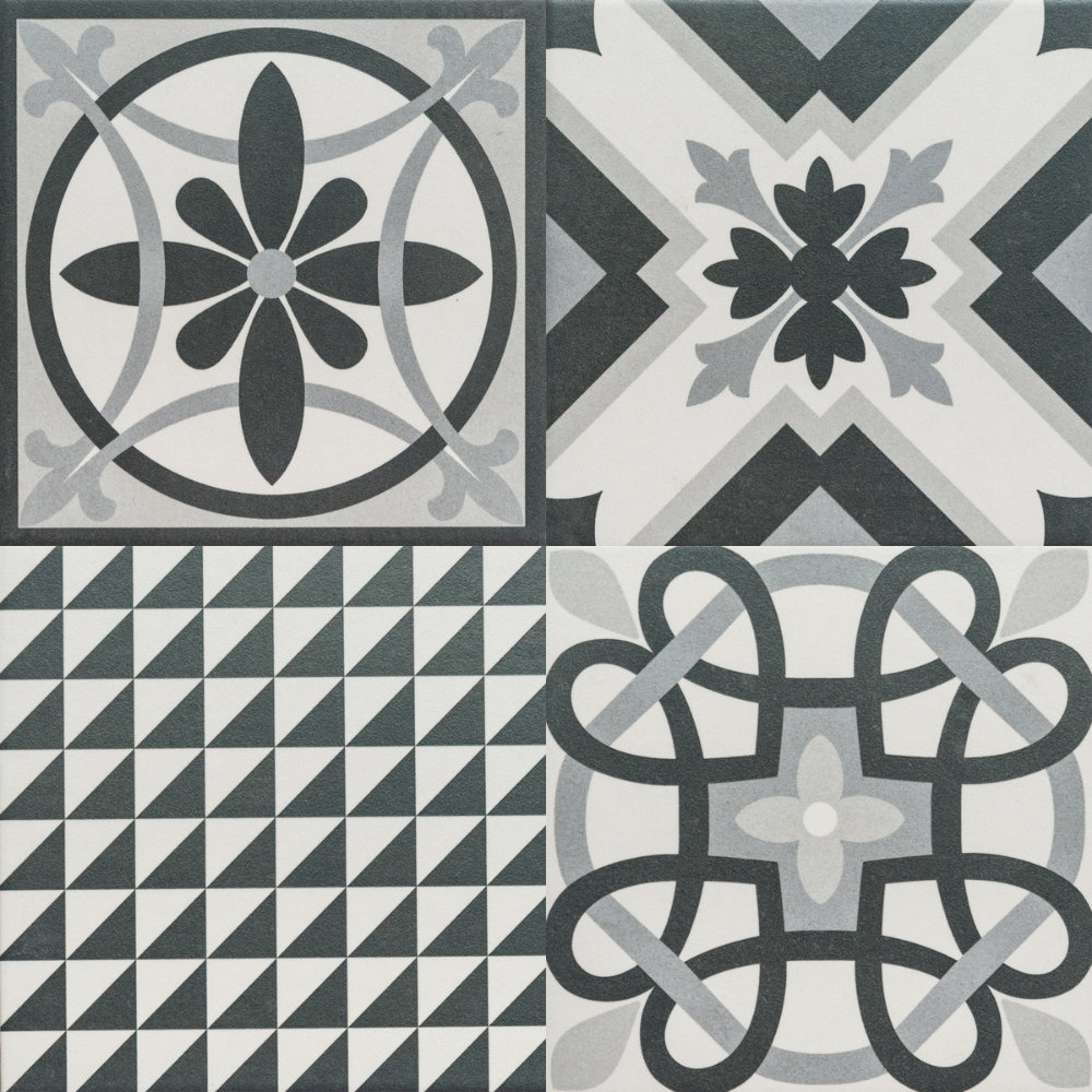 Long Island Mosaics & Tile Ellis Taco 6" x 6" Porcelain Moroccan Wall ...