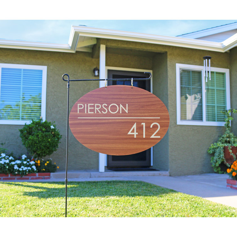 Etchey Oval Address Plaque Frame | Wayfair