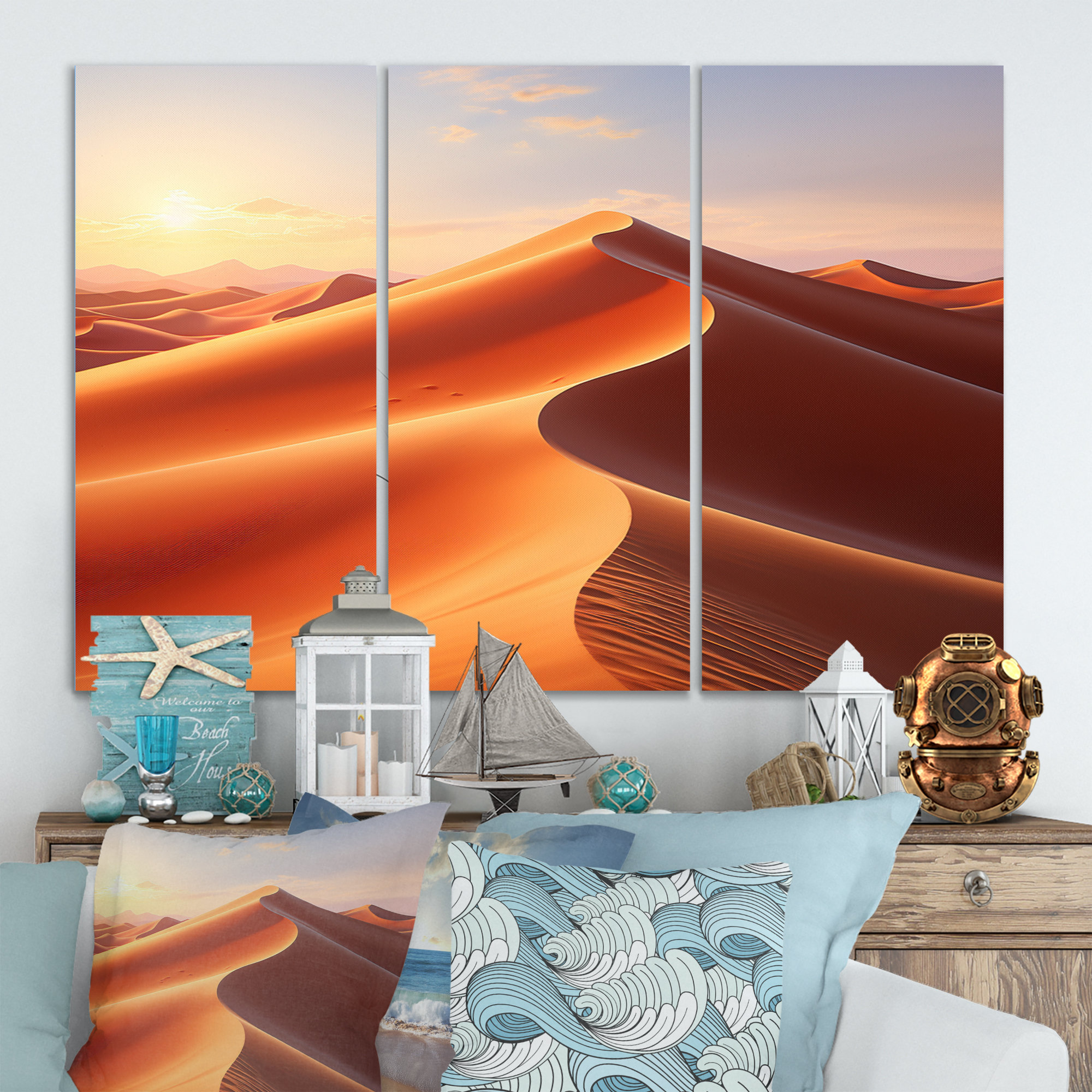 Union Rustic Desert White Dunes Majesty VII - Landscapes Metal Wall ...