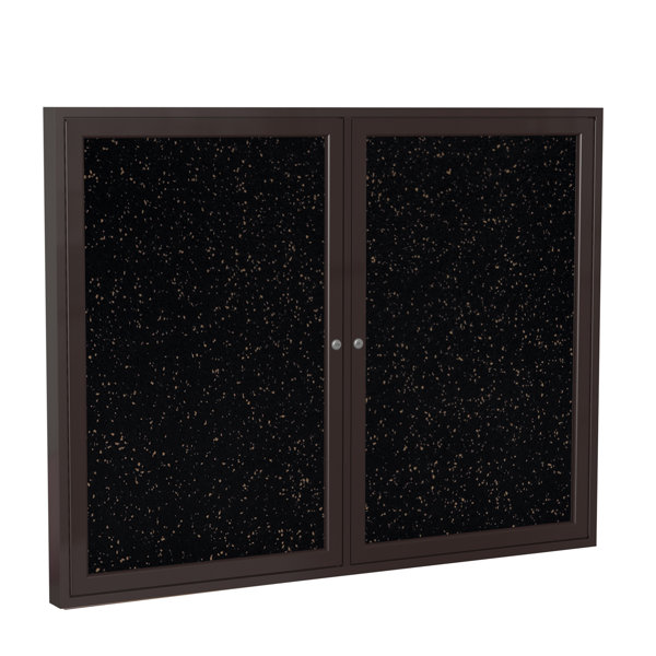 Ghent Enclosed Recycled Rubber Bulletin Boards Enclosed Cabinet Rubber ...