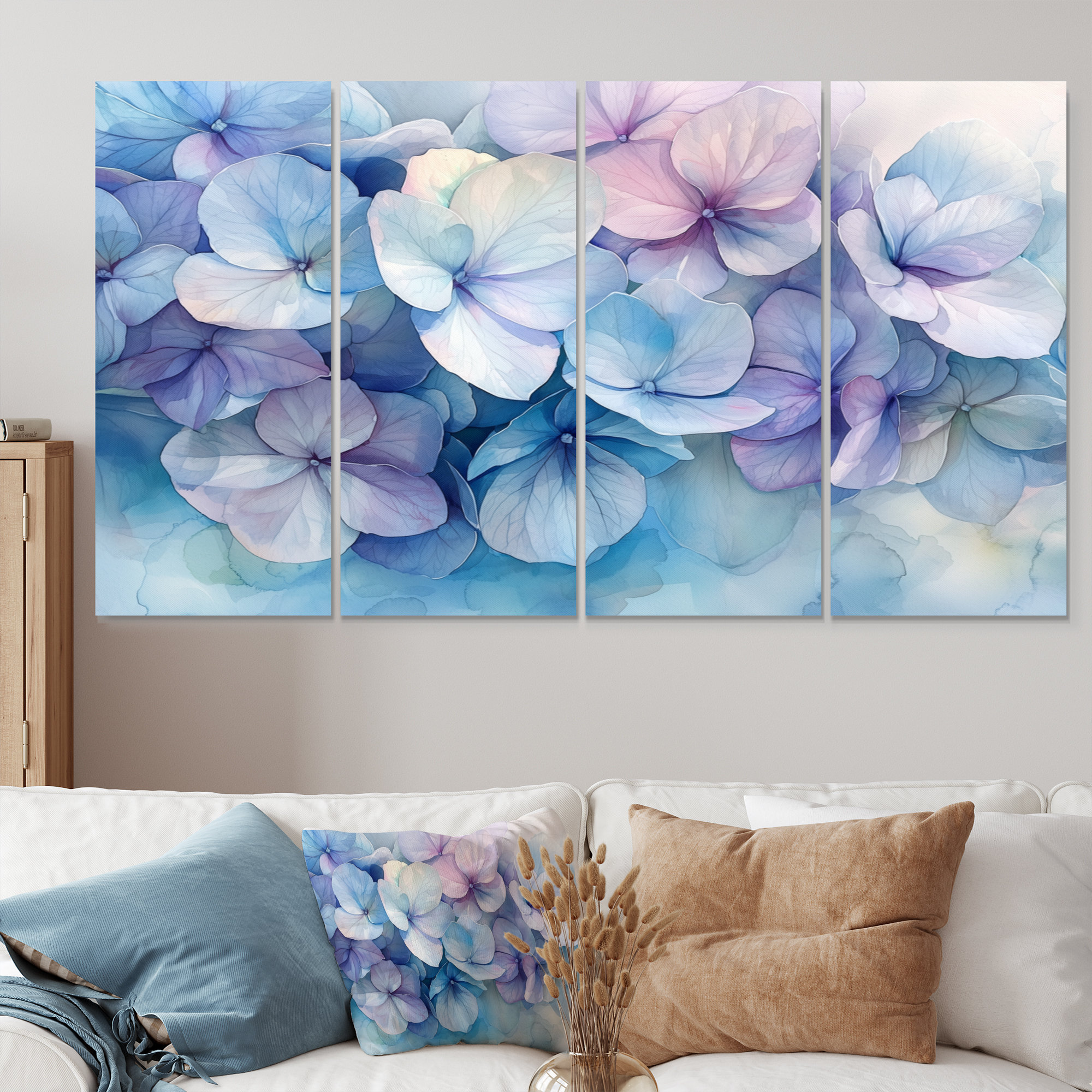 Winston Porter Hydrangea In Watercolor Wash Of Purple Ink II ...