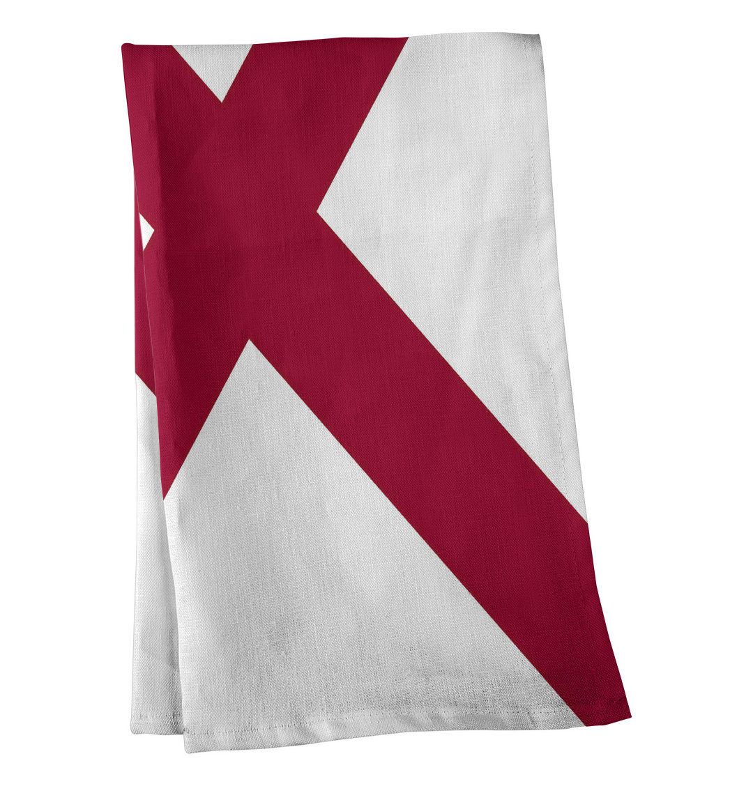 Trinx Alabama Flag Tea Towel | Wayfair