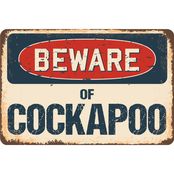 SignMission Beware Of Cockapoo Rustic Sign | Rustic, Distressed Vintage ...