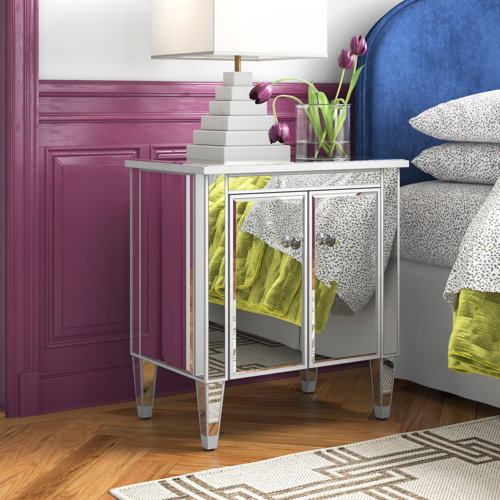 Glass Top Nightstands You'll Love | Wayfair