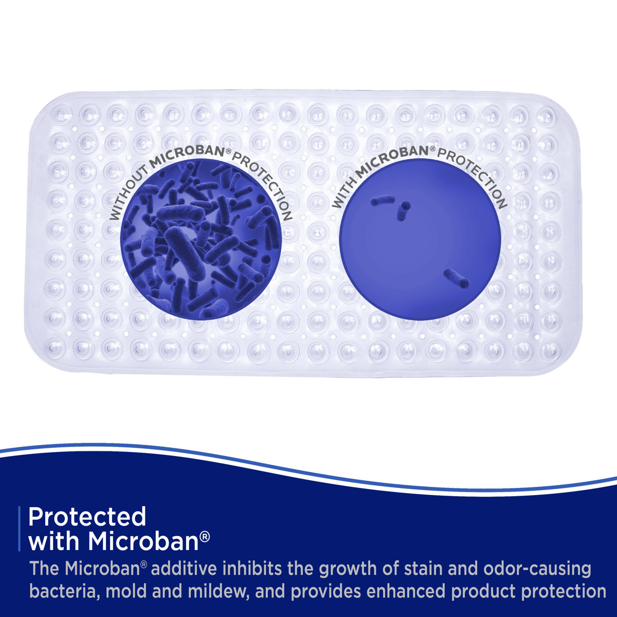 Kenney Microban Protected Bubble Bath Mat, 26.75" L x 14.5" W & Reviews ...