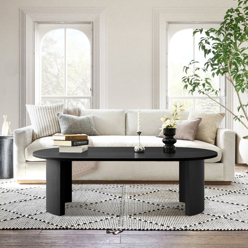 Latitude Run® Selik 51" Large Oval Coffee Table & Reviews | Wayfair