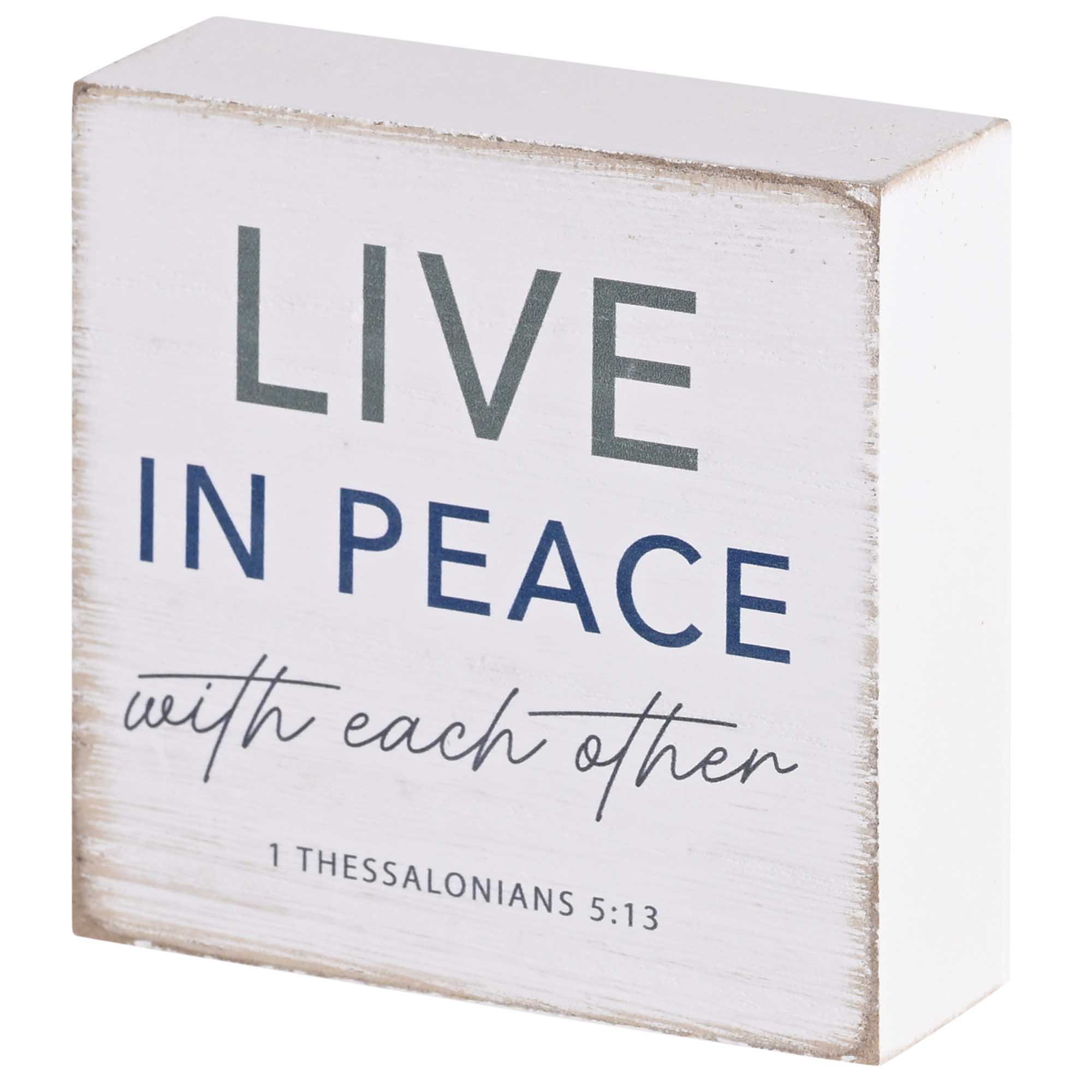 Trinx Tabletop Plaque Live In Peace Text | Wayfair