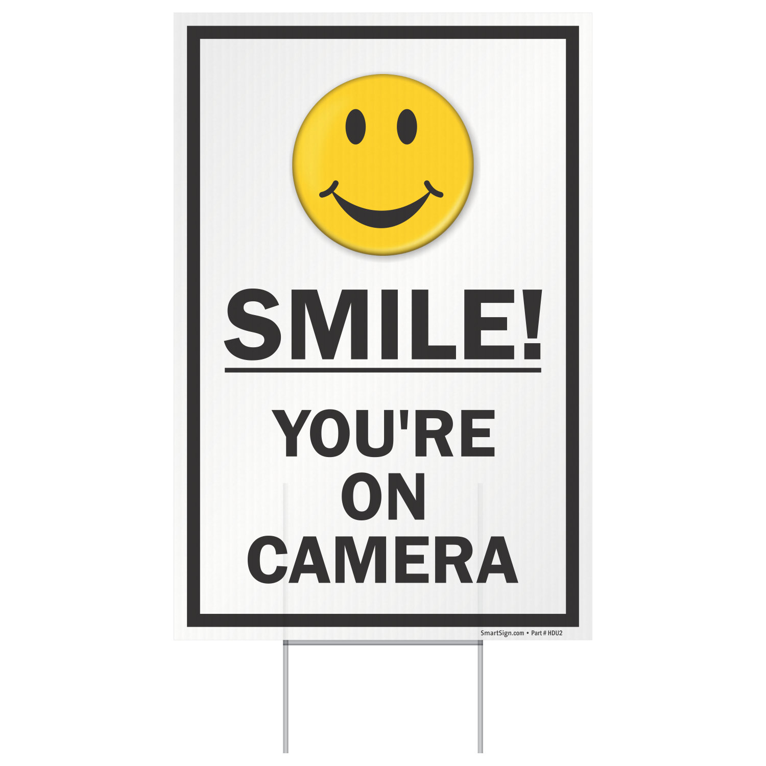 SmartSign SMILE You're On Camera Sign - Wayfair Canada