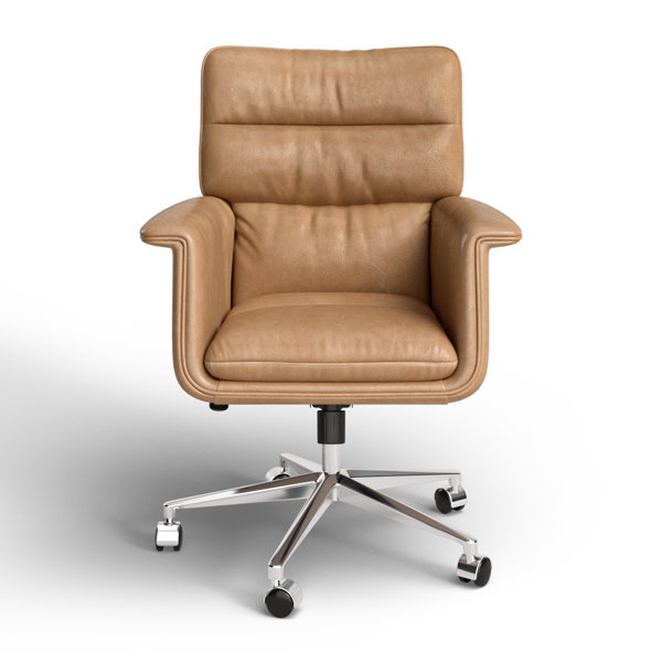 Genuine Leather Office Chairs You'll Love | Wayfair