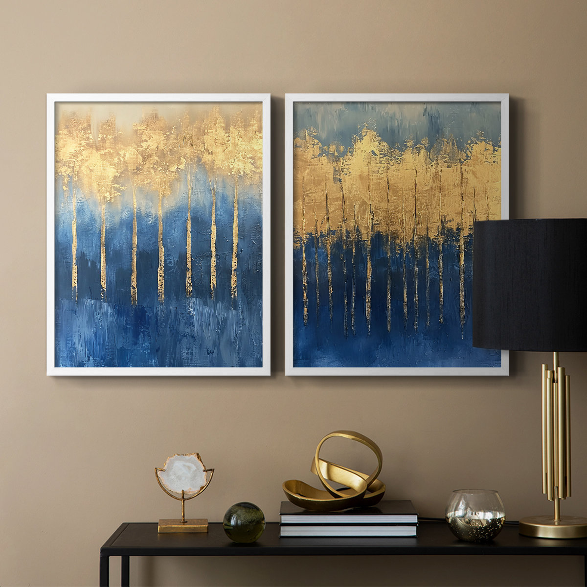 Wrought Studio™ ABSTRACT Series V-Premium Framed Print -Ready to Hang ...