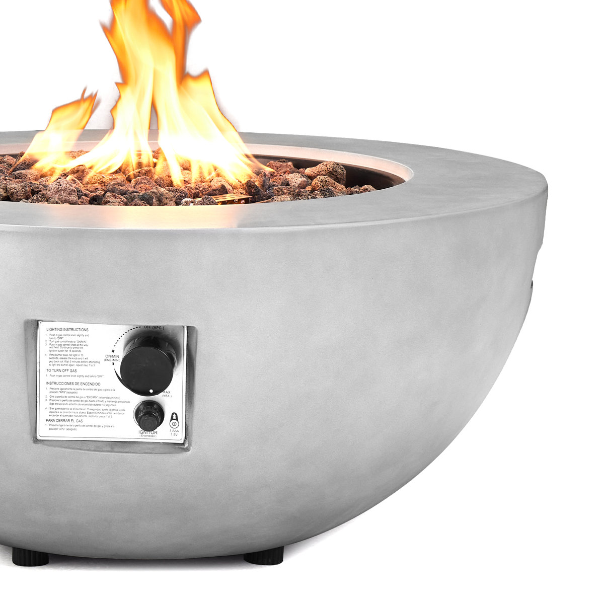 Brayden Studio® 31.5" Outdoor Propane Fire Pit table with Tank Cover ...