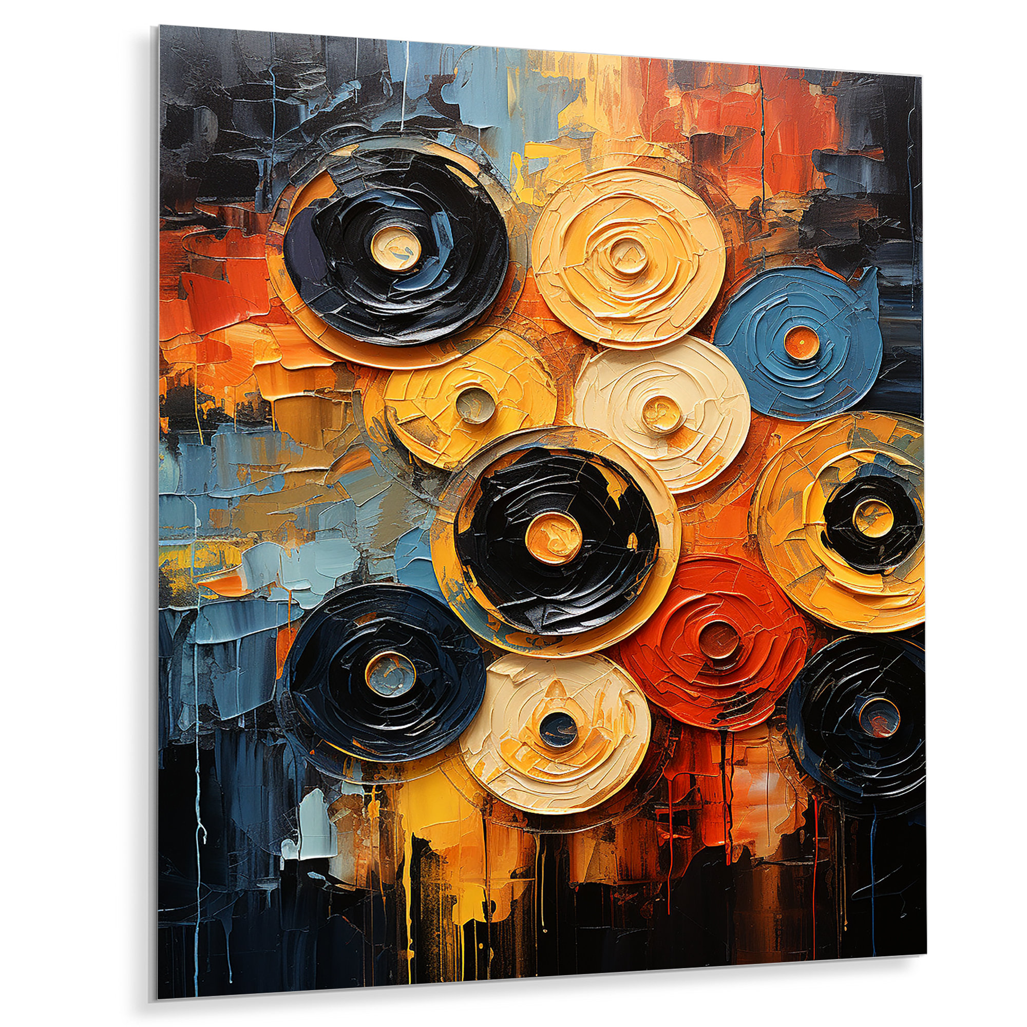 Bungalow Rose Colourful Record Vinyl Symphony III - Vinyl Records Metal ...