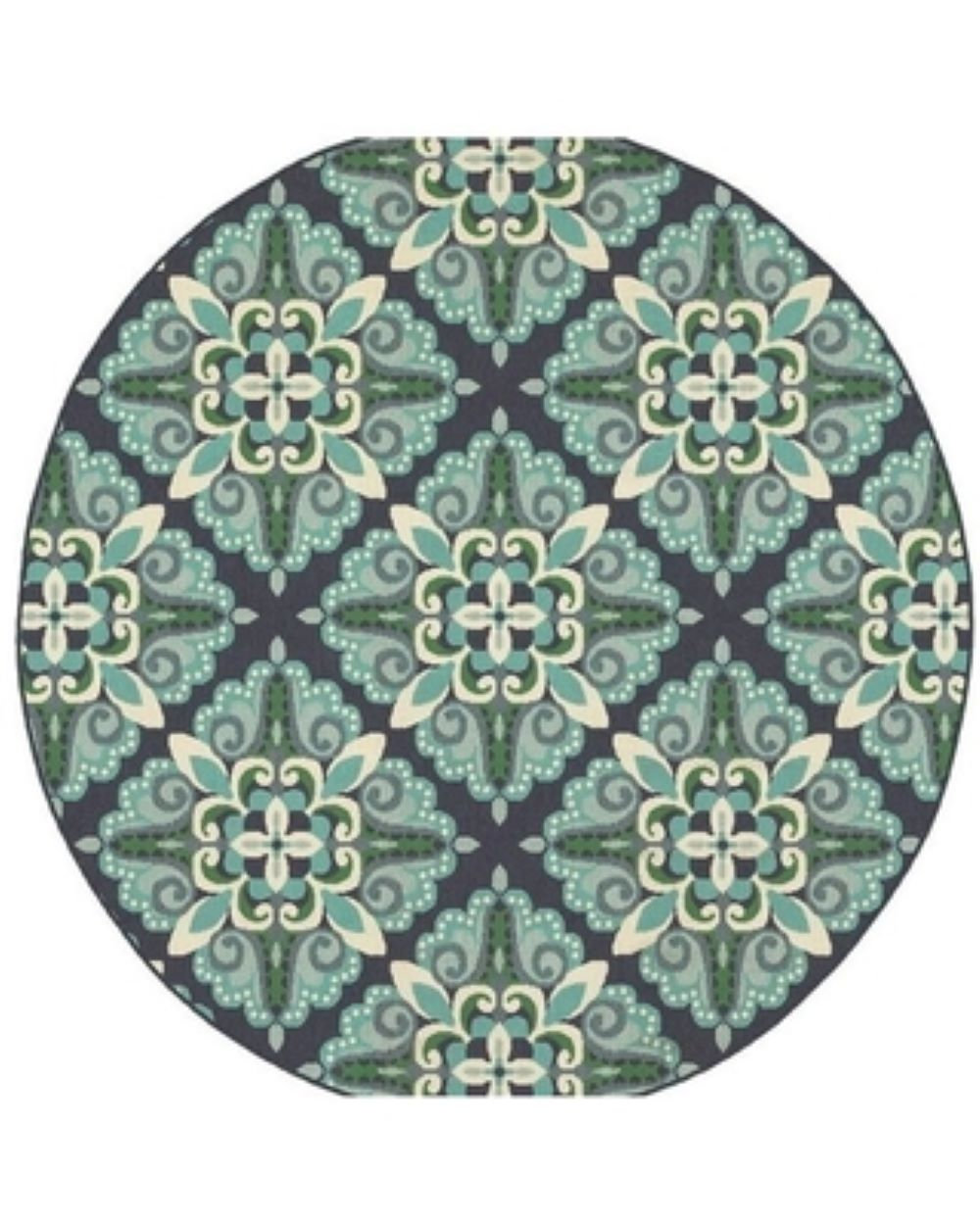 Winston Porter Tapis bleu / vert Benford - Wayfair Canada