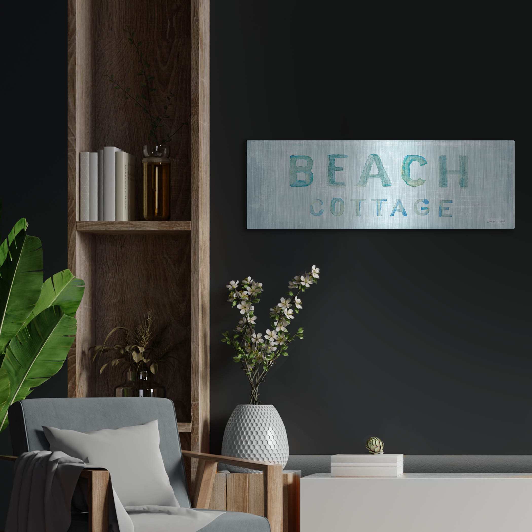 Beachcrest Home™ 'Beach Cottage Sign' by Danhui Nai Metal Wall Art ...