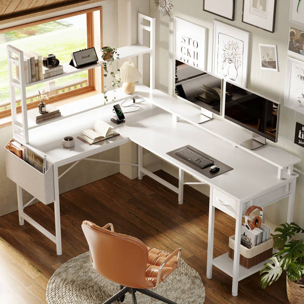 Latitude Run® L-Shaped Computer Desk & Reviews | Wayfair