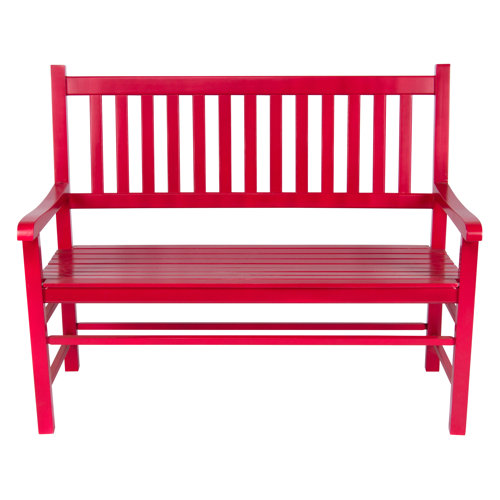 Red Outdoor Benches You'll Love | Wayfair