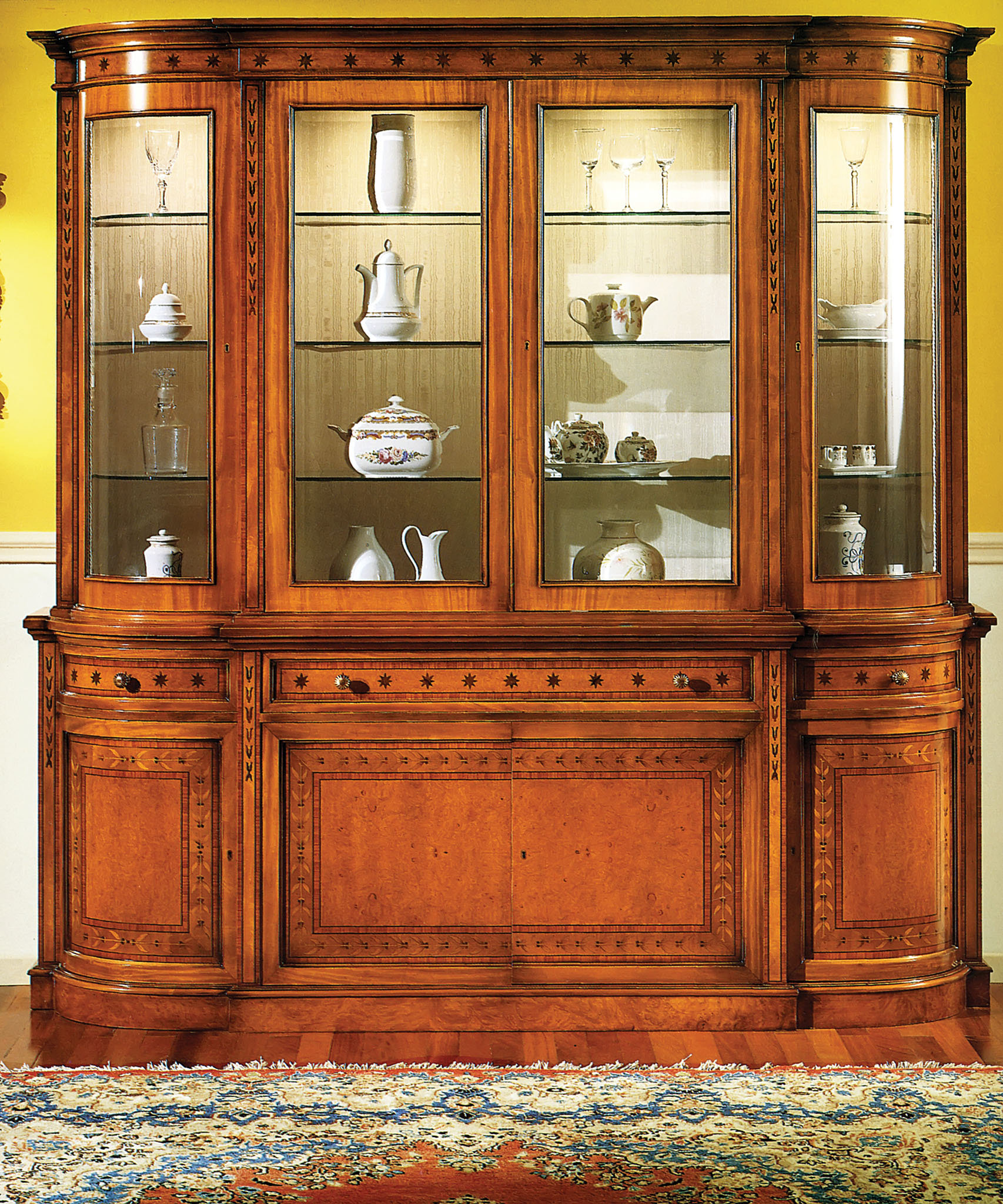 David Michael Breakfront China Cabinet | Wayfair