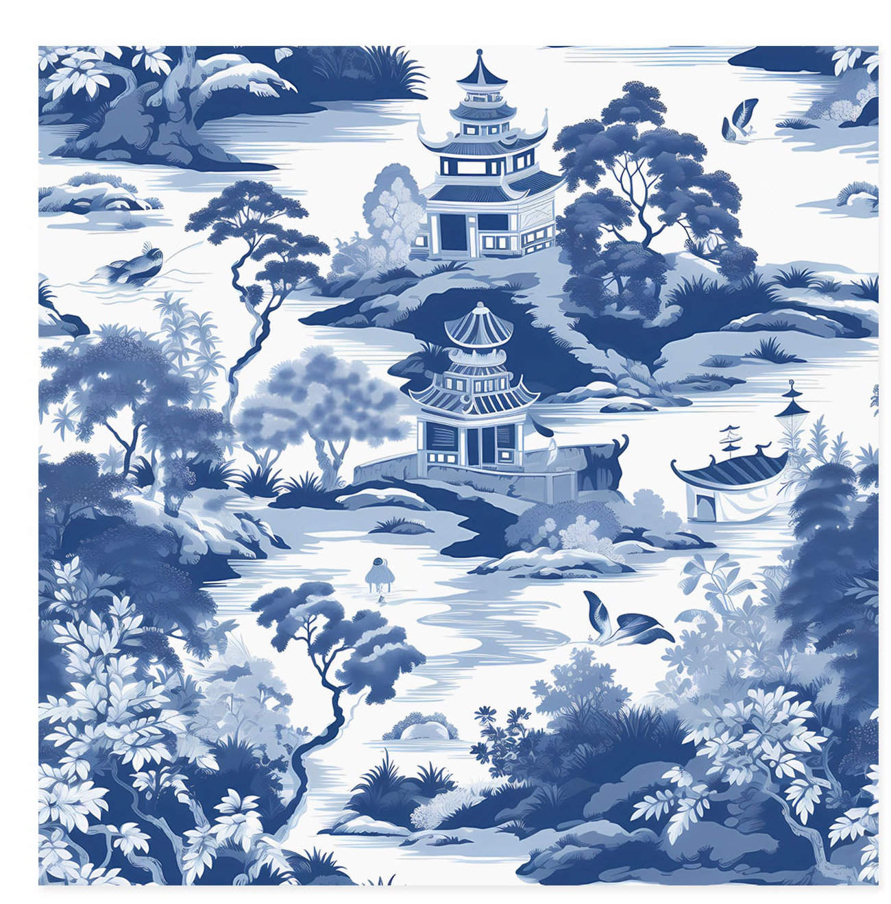 Winston Porter World and Countries Asian Style Chinoiserie Pattern V ...
