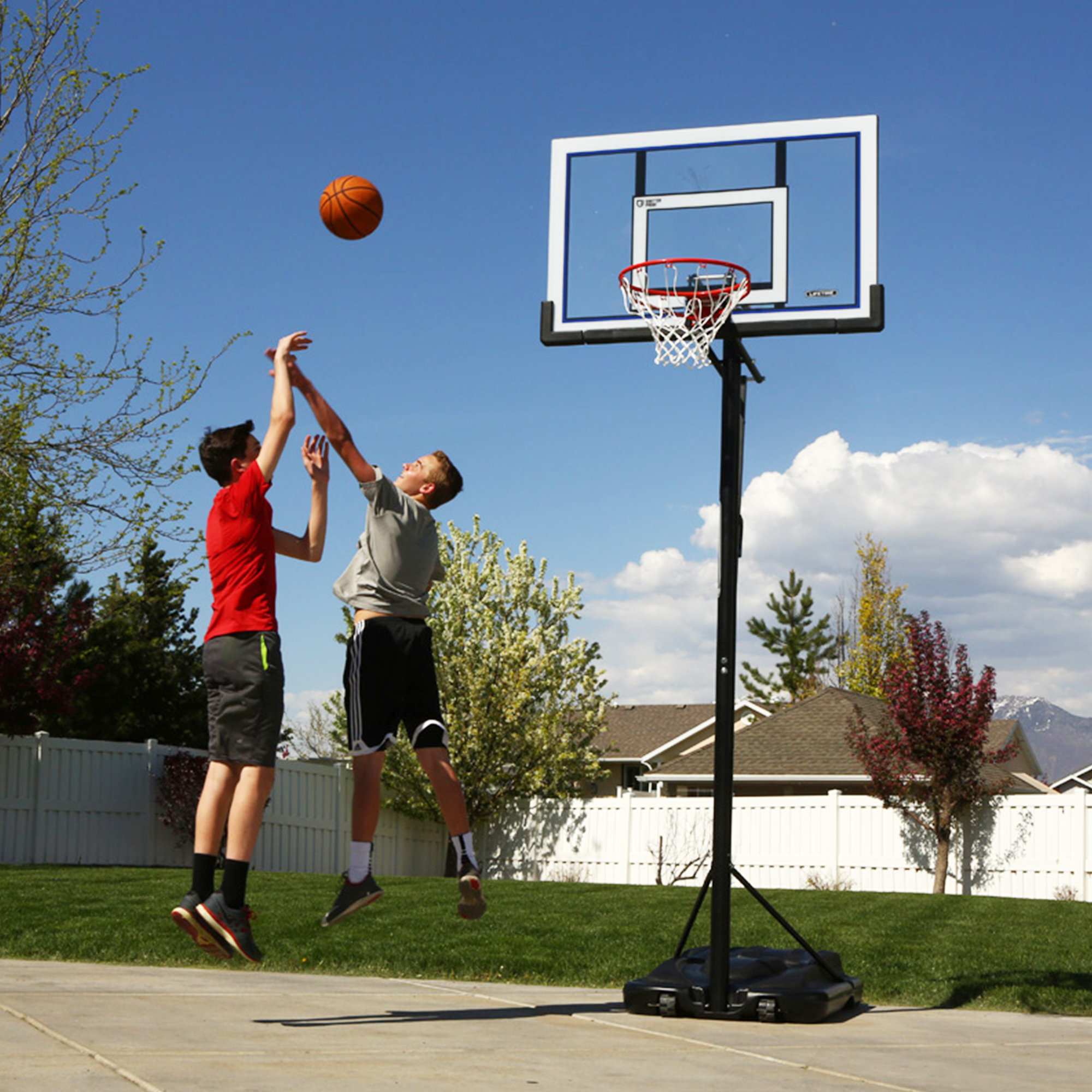 Lifetime Height Adjustable Portable Basketball Hoop (52" Polycarbonate ...
