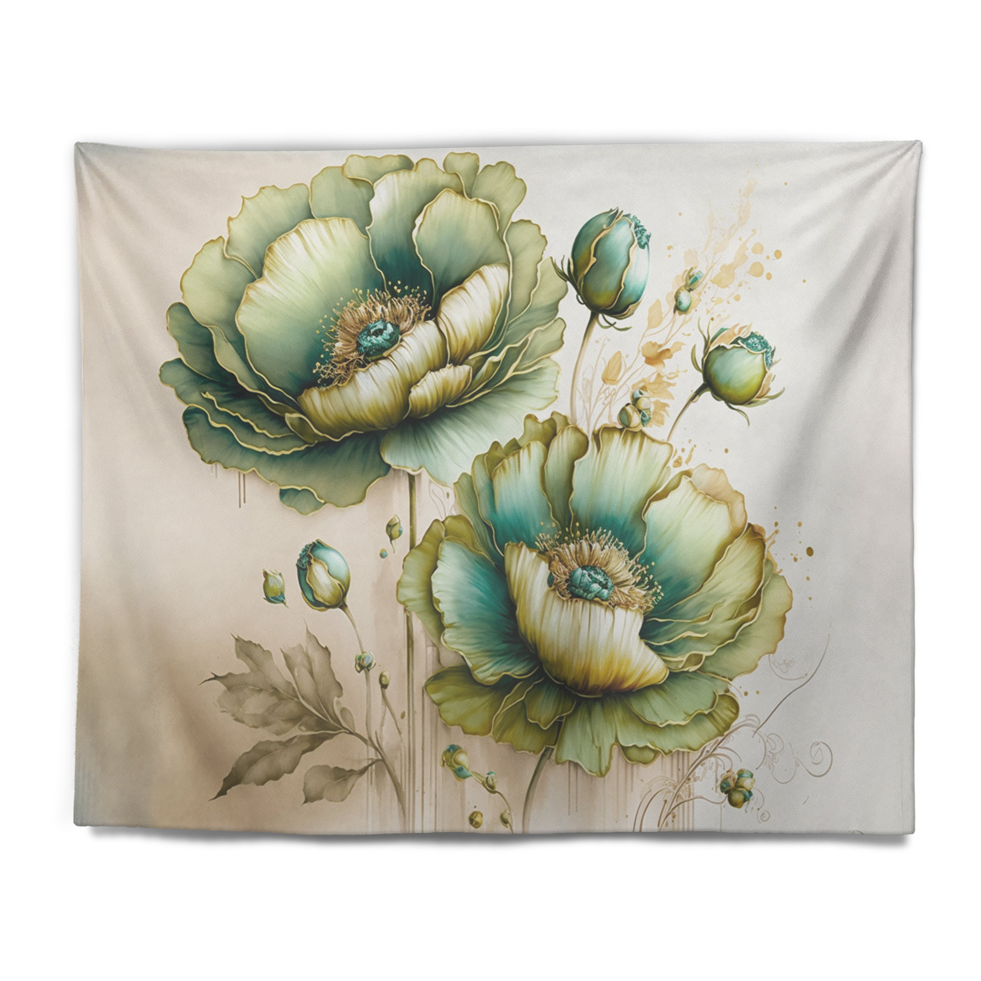 House of Hampton® Vibrant Green Poppy Flowers II - Floral & Botanical ...