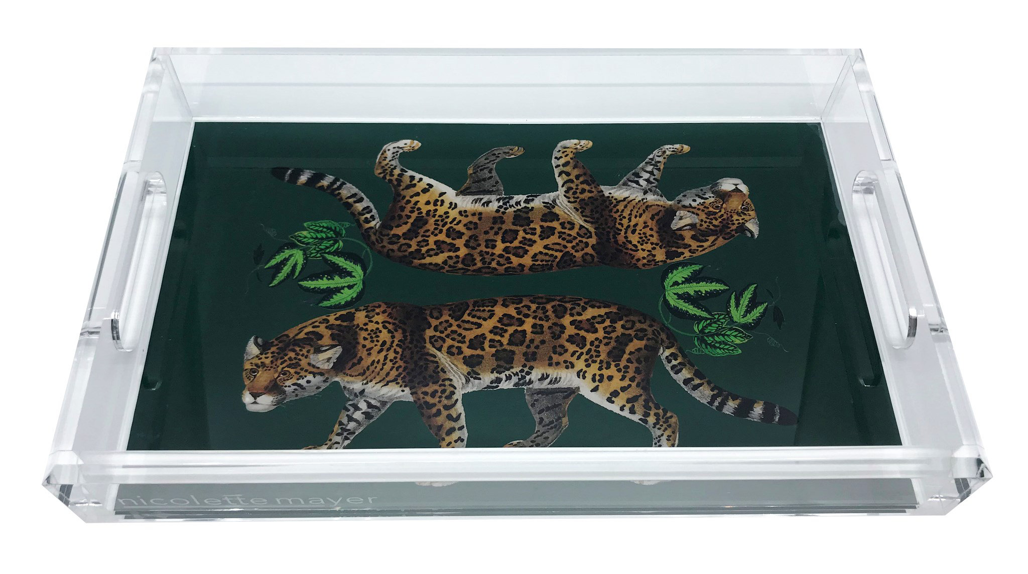 Nicolette Mayer Leopard Seeing Double Acrylic Rectangle Decorative Tray | Wayfair