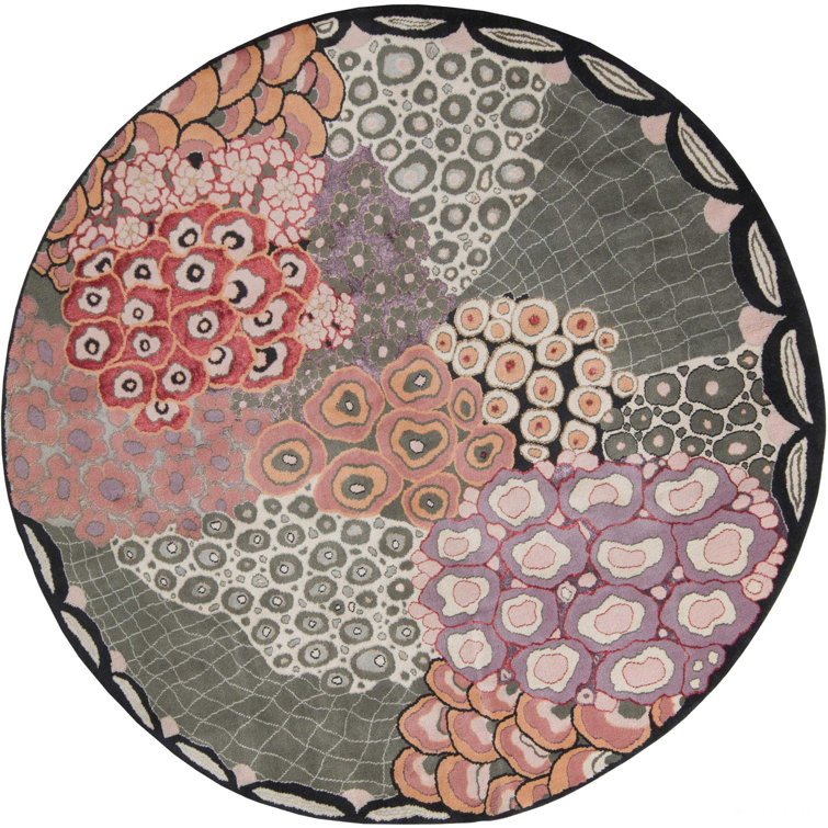 Nazmiyal Collection Round Colourful Mid Century Modern Rug - Wayfair Canada