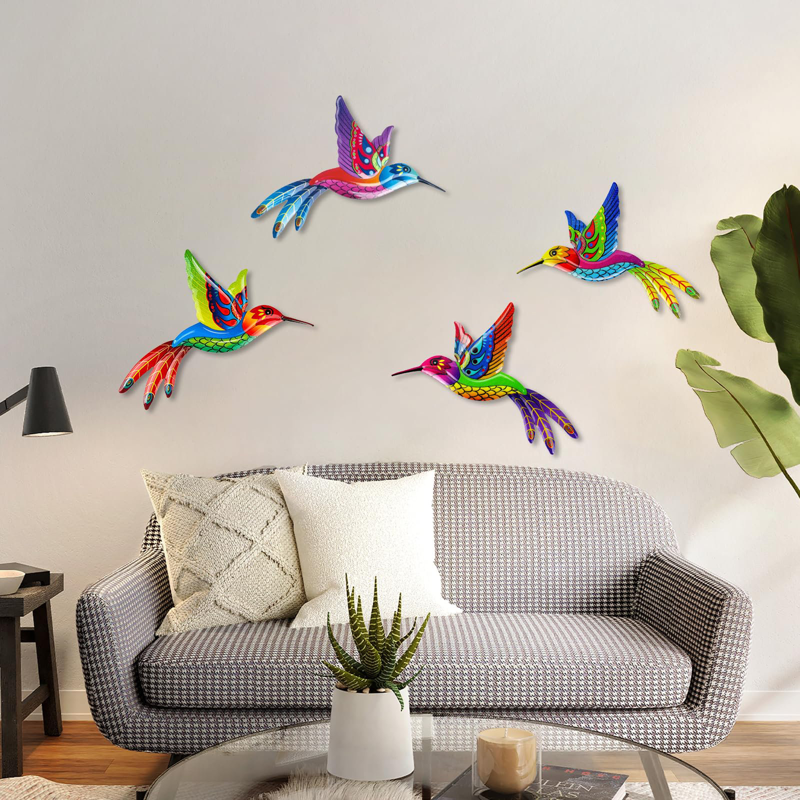 Winston Porter Metal Hummingbird Outdoor Fence Decor | Wayfair