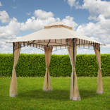 APEX GARDEN Beige Fabric Replacement Canopy for Gazebo | Wayfair