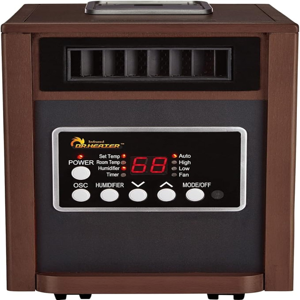 BUILTCO Dr Infrared Heater DR-998W, Dual Heating System, Walnut ...