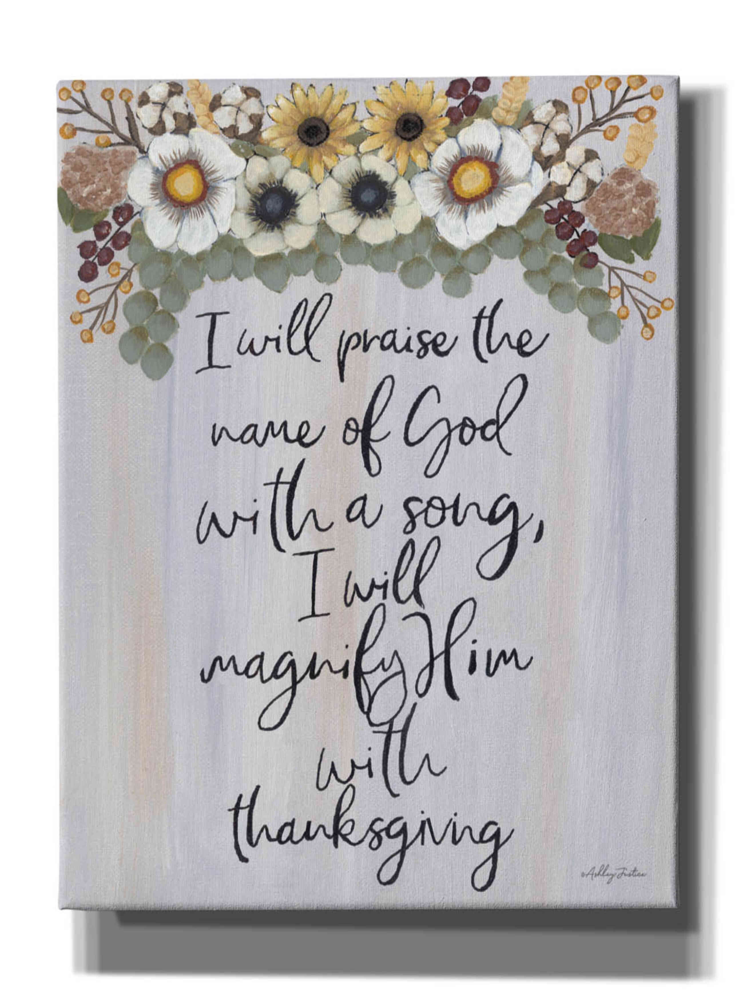 Trinx I Will Praise the Name of God by Ashley Justice - Wrapped Canvas ...