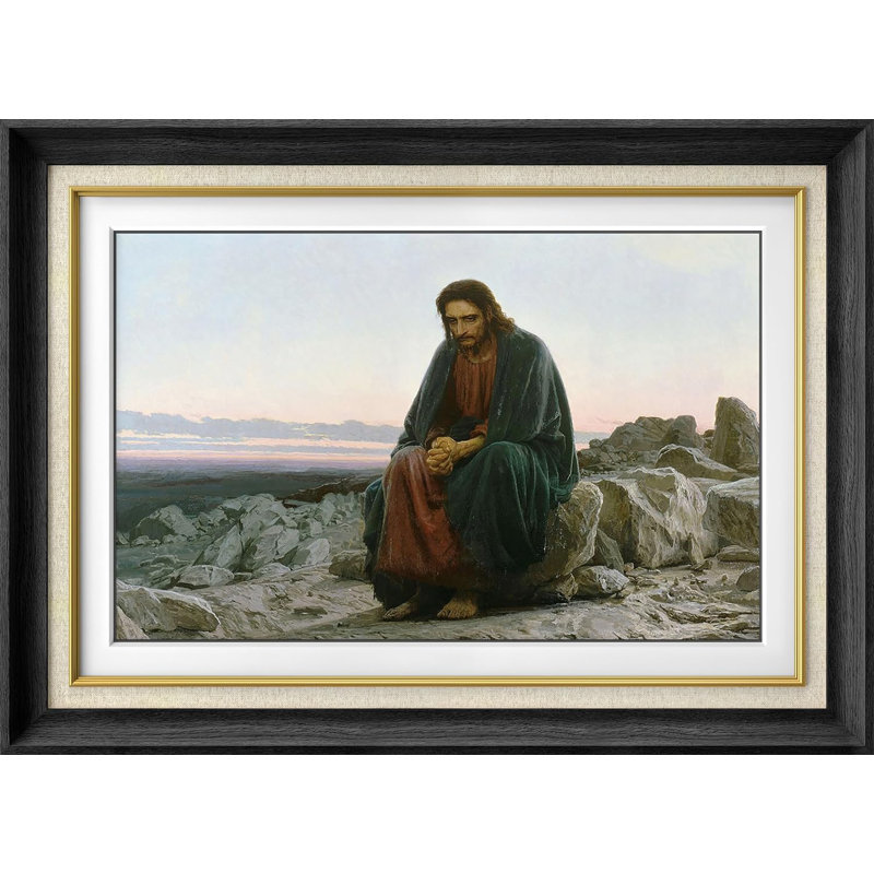 IDEA4WALL Famous Artwork Jesus Christ In The Desert By Ivan Kramskoi ...