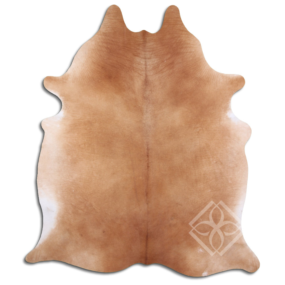 Loon Peak® Natural Hair Handmade Cowhide Beige Area Rug | Wayfair