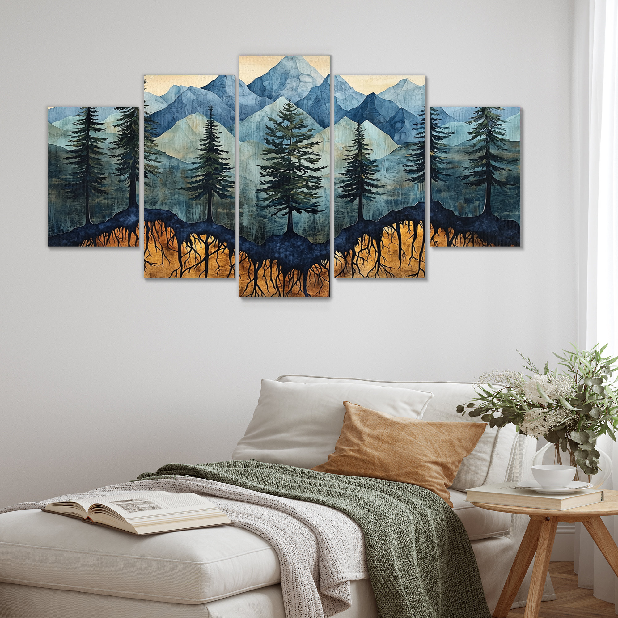 Millwood Pines Mountain Forest Pine Tree oots II - Forest Wall Art ...