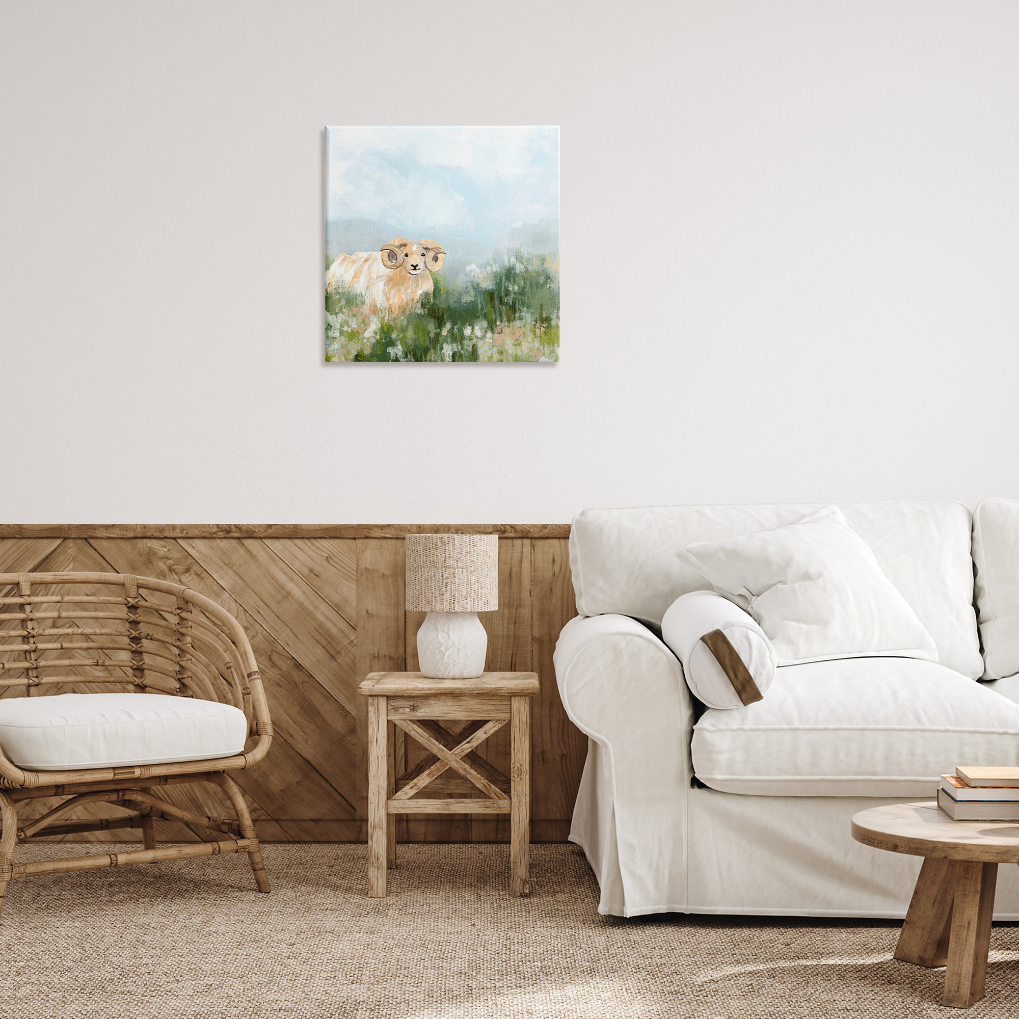 August Grove® Traditional Country Goat Canvas Wall Art by June Erica ...