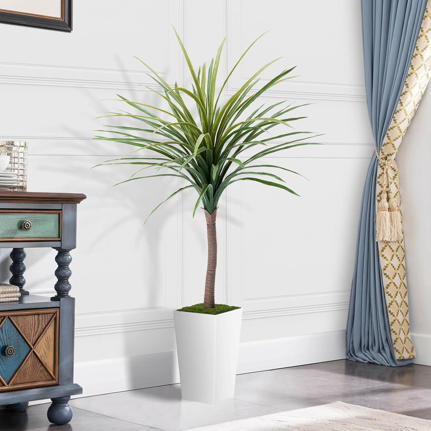 Primrue Artificial Agave Plant 5FT , Faux Tree With Tall Planter | Wayfair