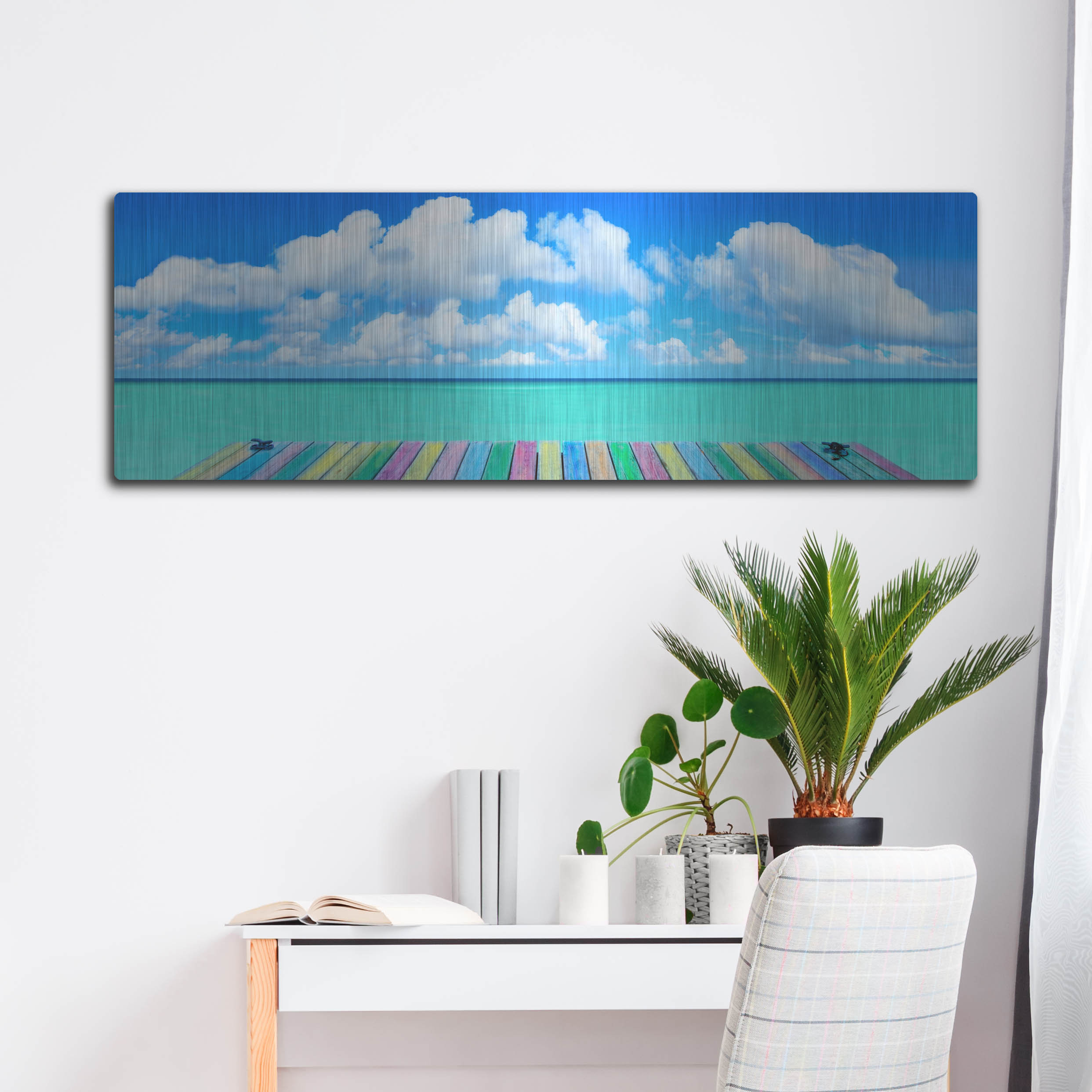 Beachcrest Home™ Rainbow Deck' by Jack Reed, Metal Wall Art | Wayfair