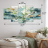 Design Art Blue Botanical Garden III - Abstract Botanicals Metal Wall ...