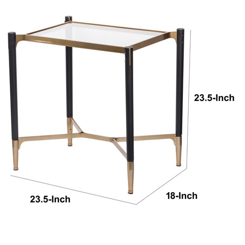 Everly Quinn Glass End Table & Reviews | Wayfair