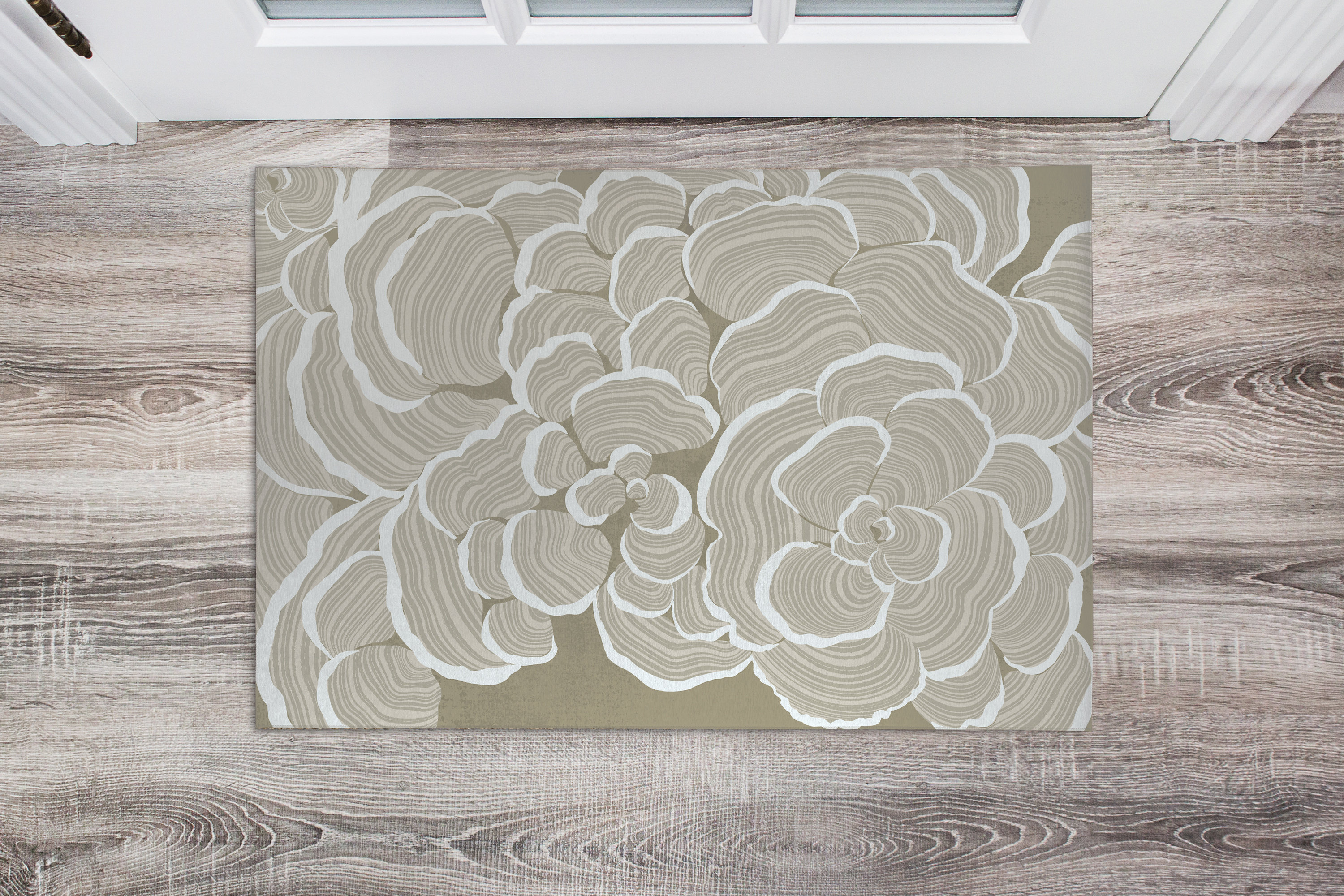 Wrought Studio™ Eada Floral Machine Woven Synthetic Area Rug in Beige ...