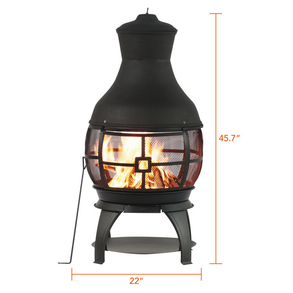 Heatmaxx Cast Iron Wood Burning Chiminea & Reviews - Wayfair Canada